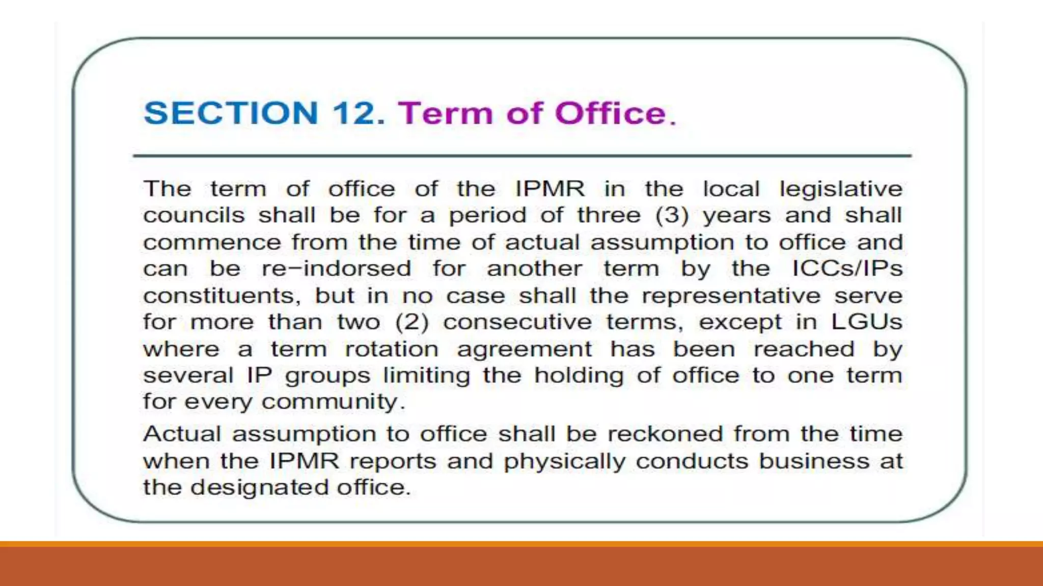 The Roles of Indigenous Peoples Organization, Tribal Leaders ...