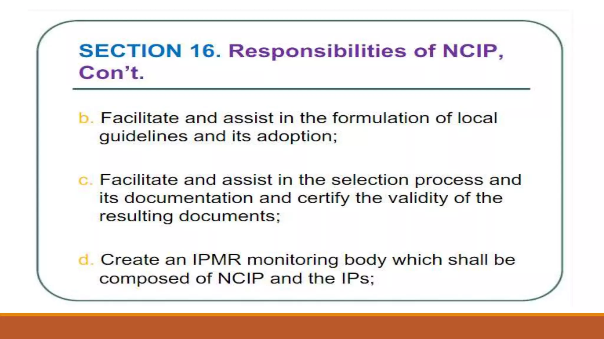The Roles of Indigenous Peoples Organization, Tribal Leaders ...