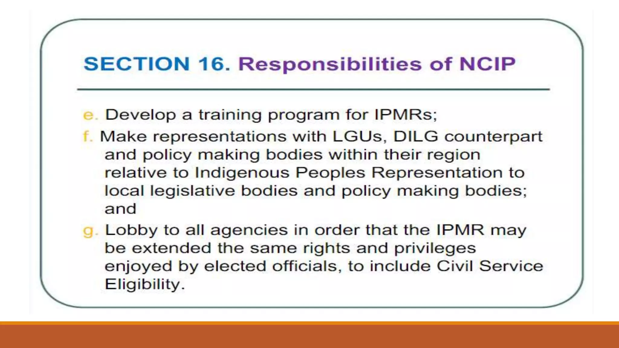 The Roles of Indigenous Peoples Organization, Tribal Leaders ...