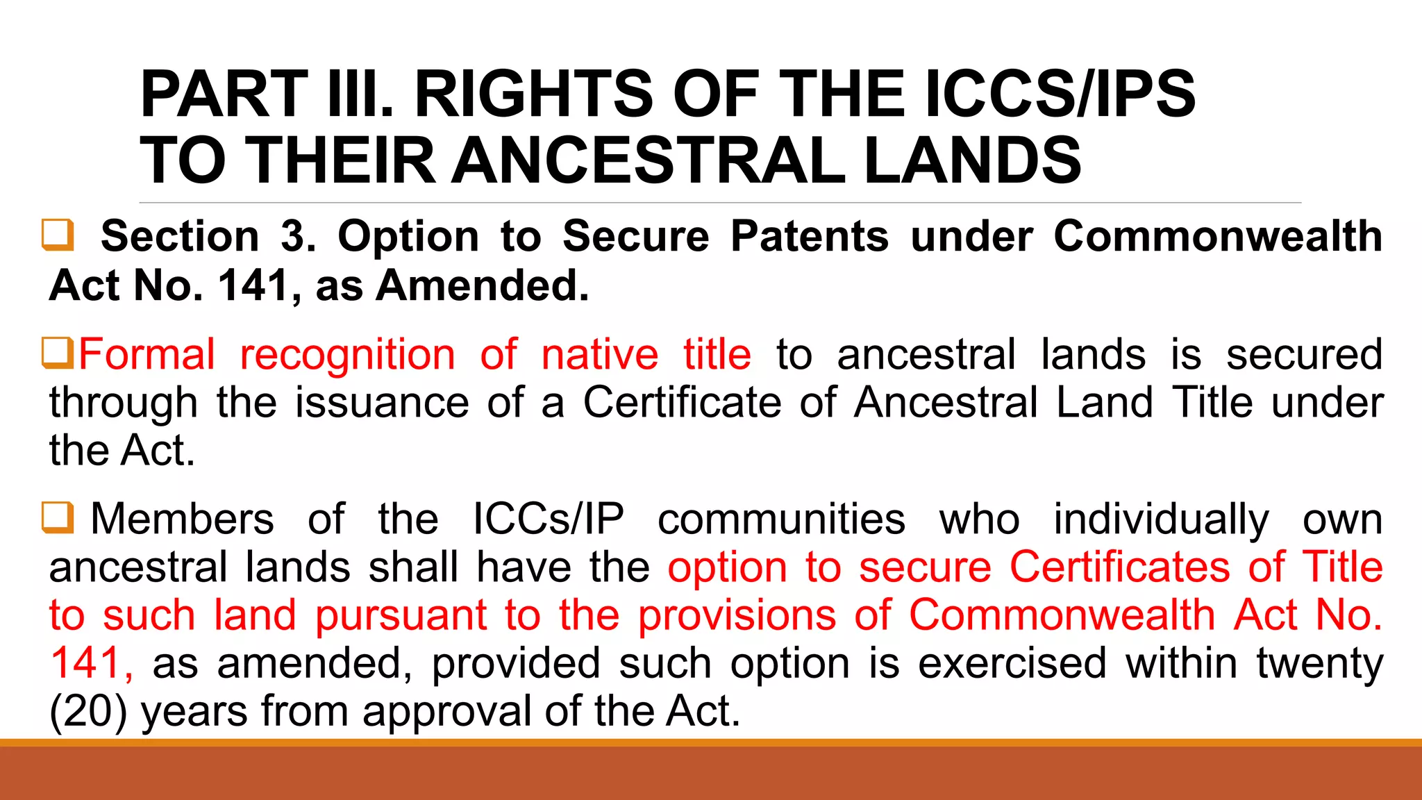 The Roles of Indigenous Peoples Organization, Tribal Leaders ...