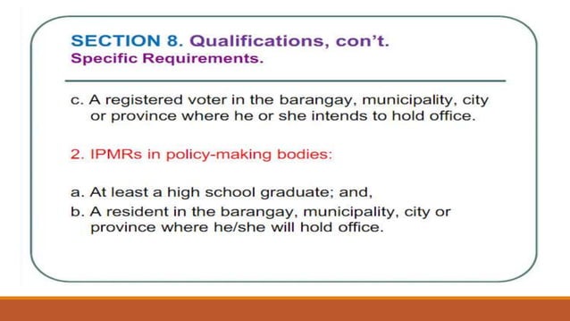 The Roles of Indigenous Peoples Organization, Tribal Leaders ...