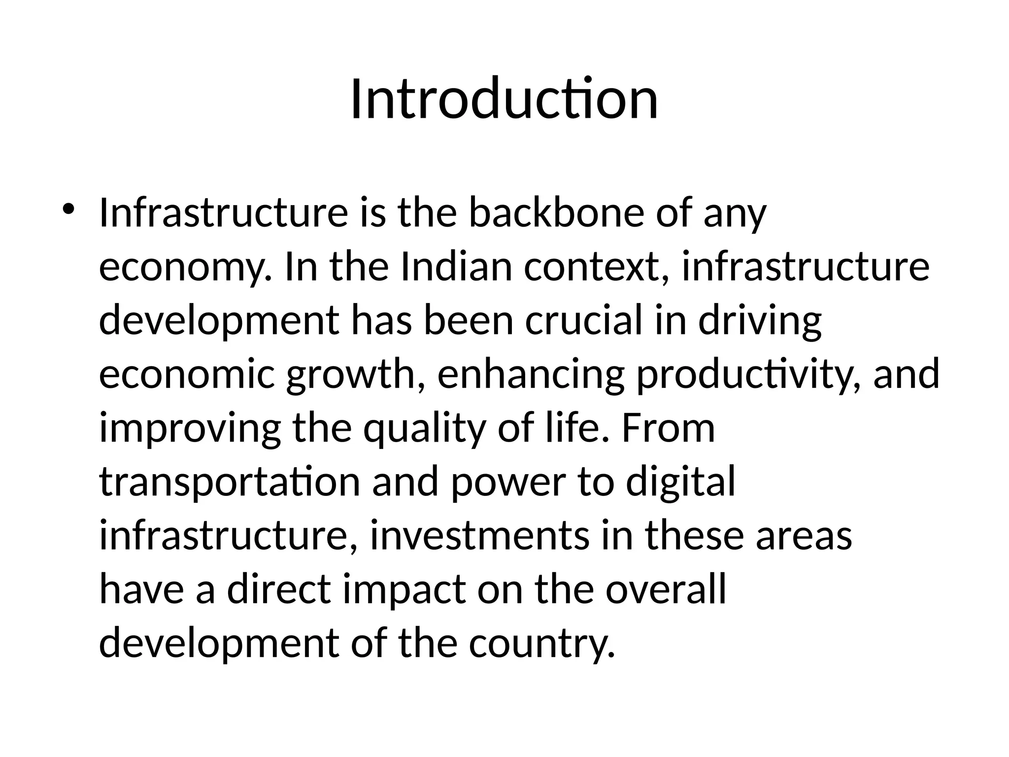 The Role of Infrastructure Towards the Growth of.pptx