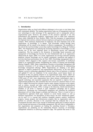 The role of intellectual capital in promoting knowledge management ...