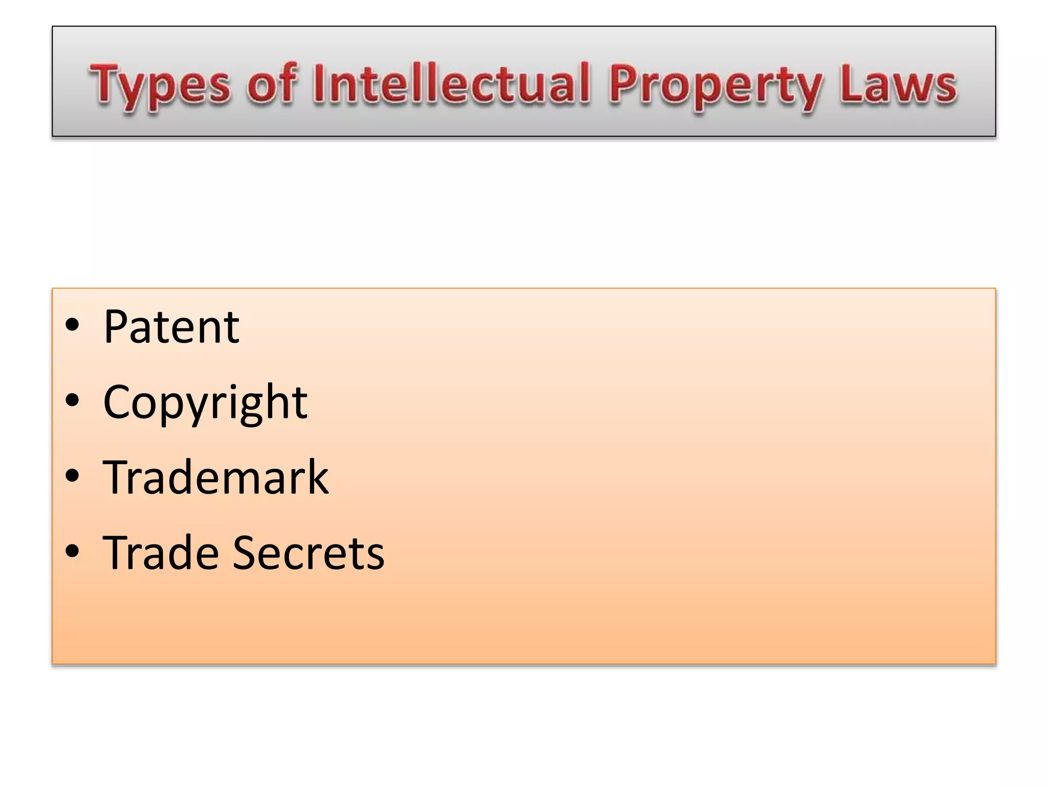 The role of intellectual property laws in business | PPT