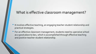 The role of interaction in classroom management | PPTX