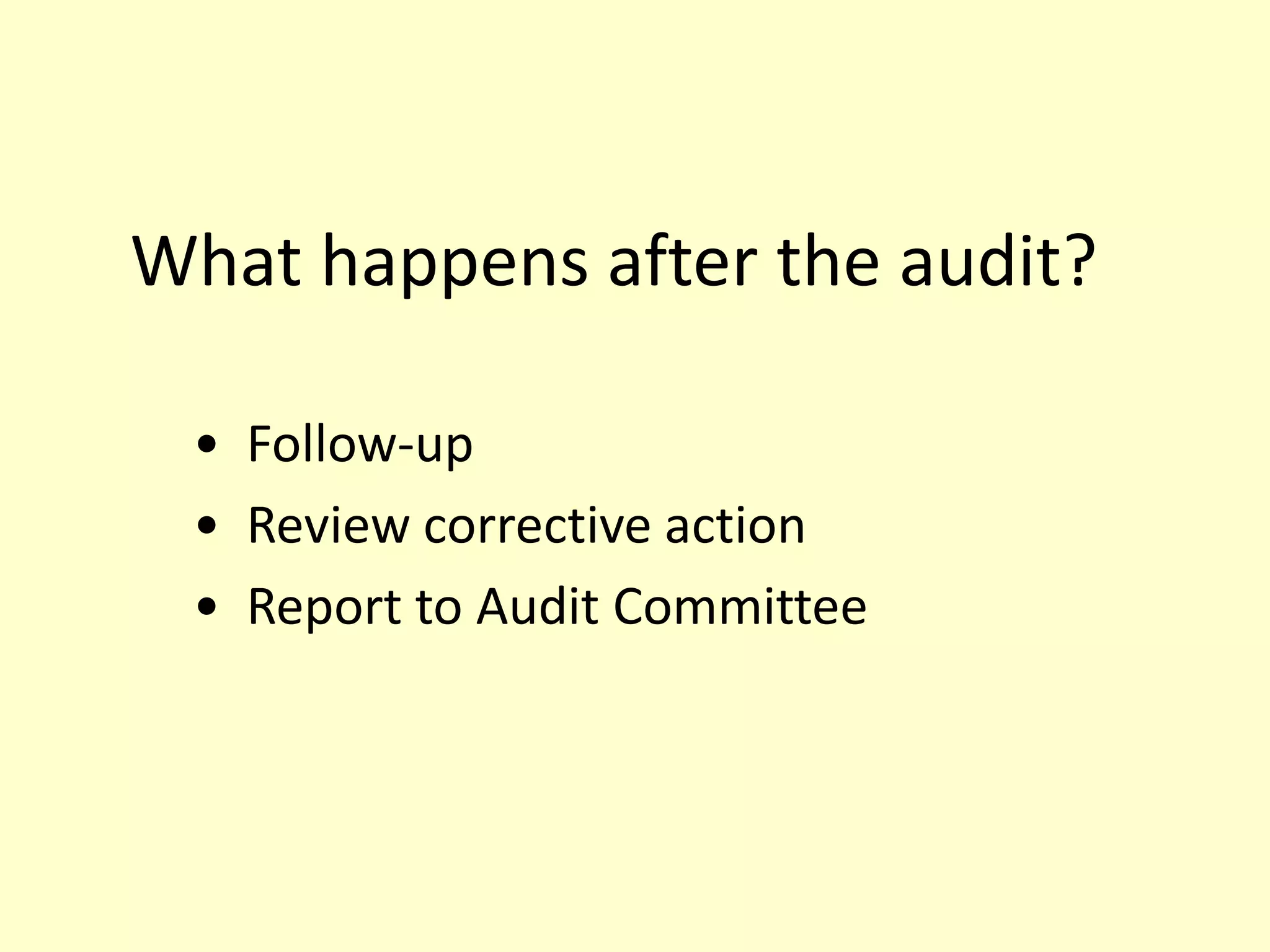 The Role of Internal Audit Department | PPTX