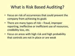 The Role of Internal Audit Department | PPTX