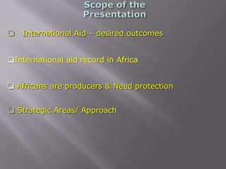 The Role of International Aid in Africa | PPTX