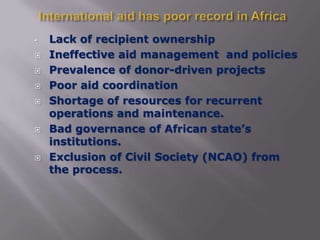 The Role of International Aid in Africa | PPT