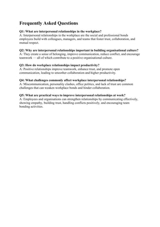 The Role of Interpersonal Relationships in Building a Positive ...