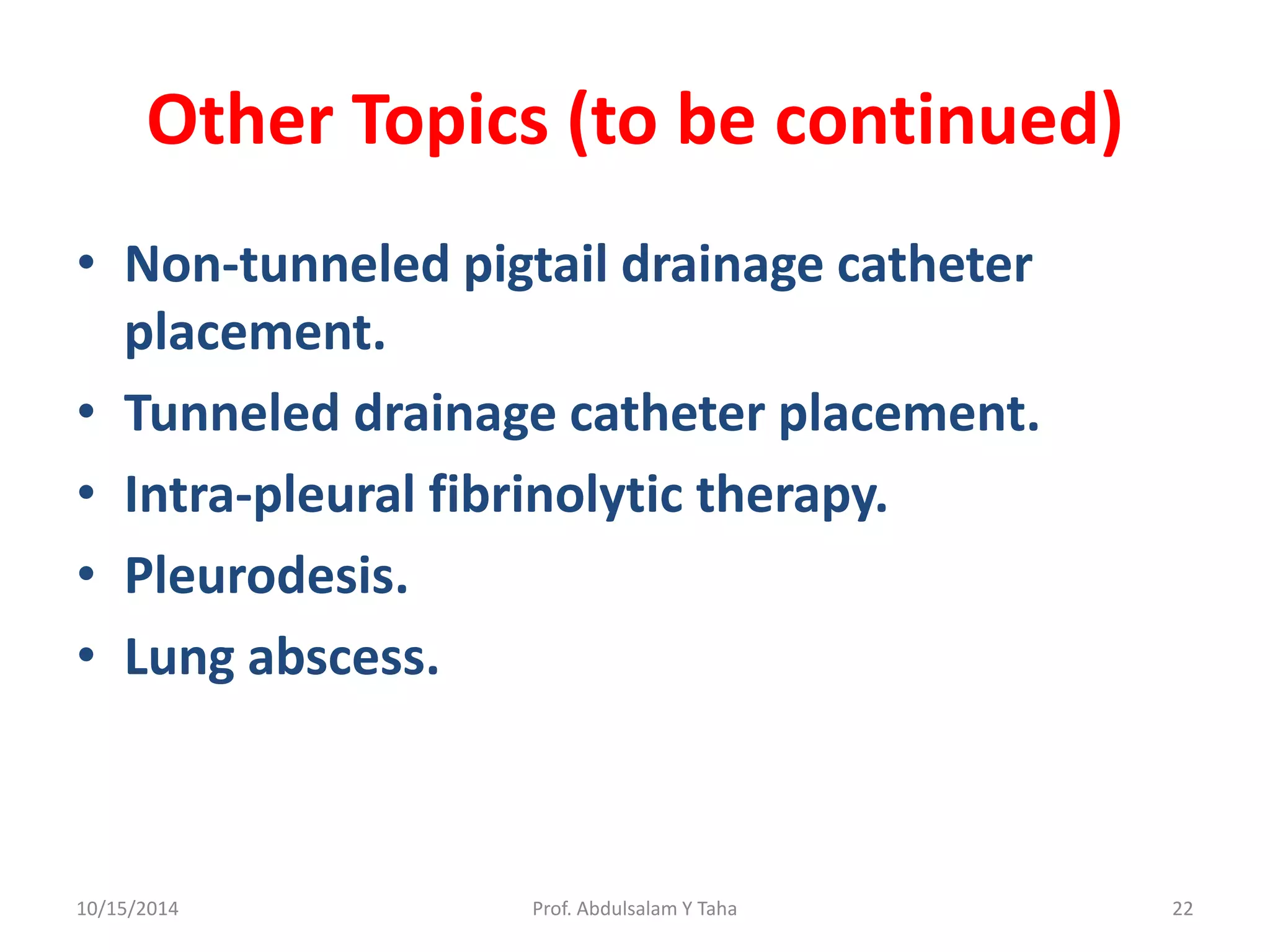 The role of interventional radiology in management of Plural effusion ...