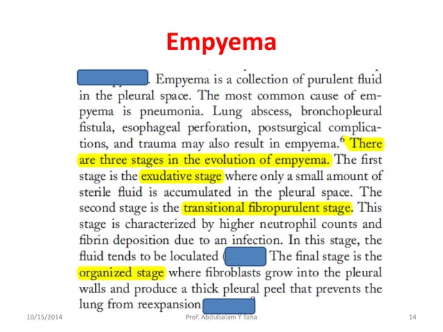 The role of interventional radiology in management of Plural effusion, empyema and lung abscess ...