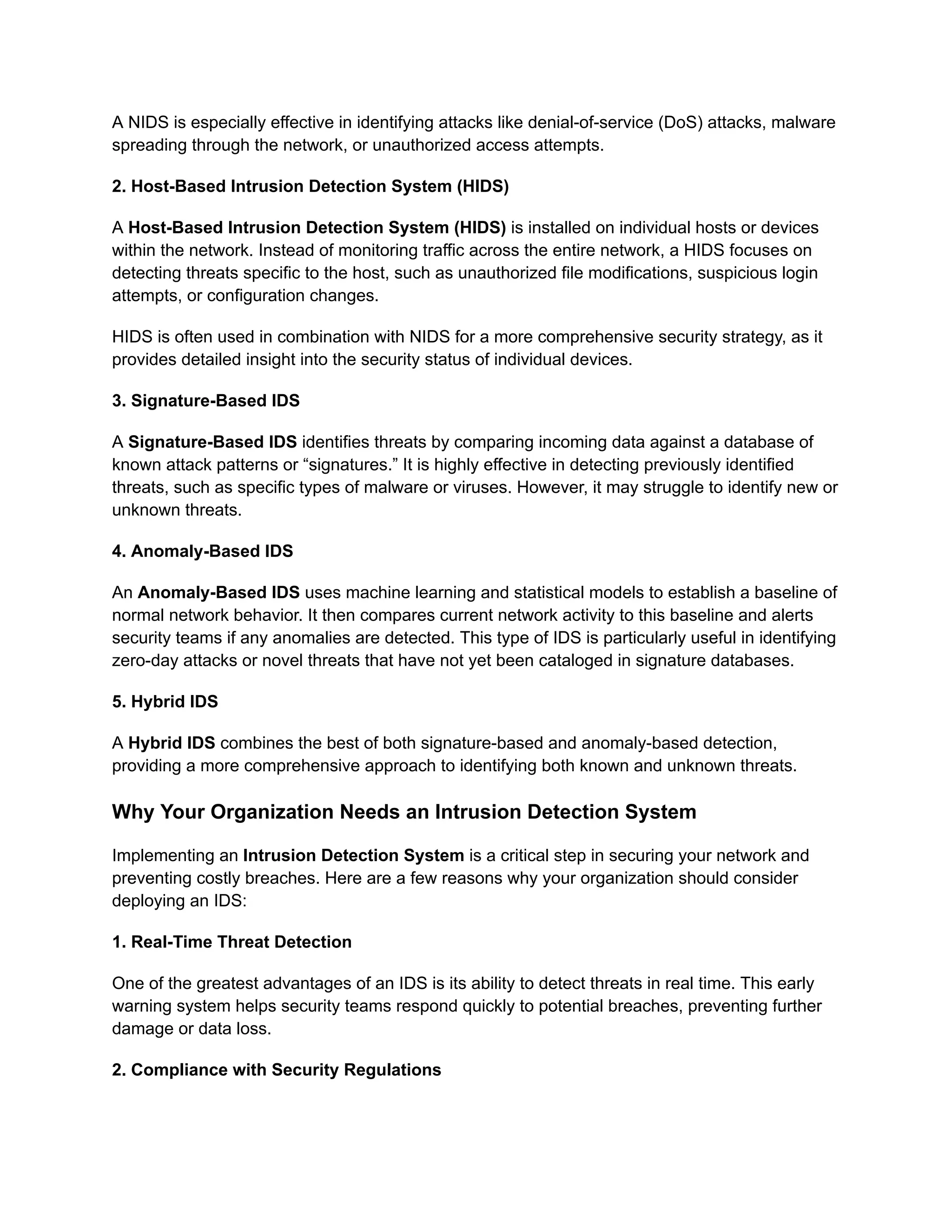 The Role of Intrusion Detection Systems in Network Security.pdf | Free ...