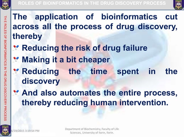 The Role of Bioinformatics in The Drug Discovery Process | PPTX ...