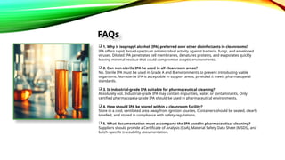 IPA Enhances Operational Cleanroom Contamination Control | PPTX