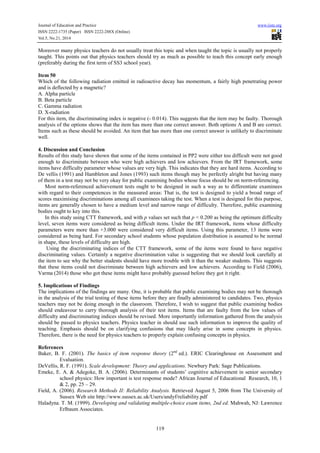 The role of item analysis in detecting and improving faulty physics ...