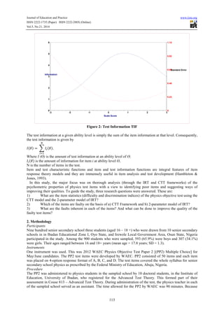 The role of item analysis in detecting and improving faulty physics ...