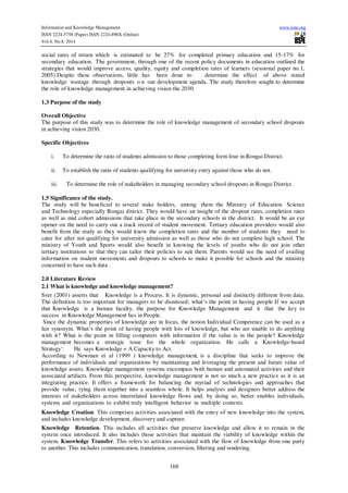 The role of knowledge management towards the achievement of | PDF