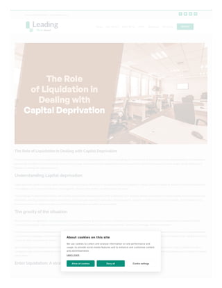 The Role of Liquidation in Dealing with Capital Deprivation | PDF