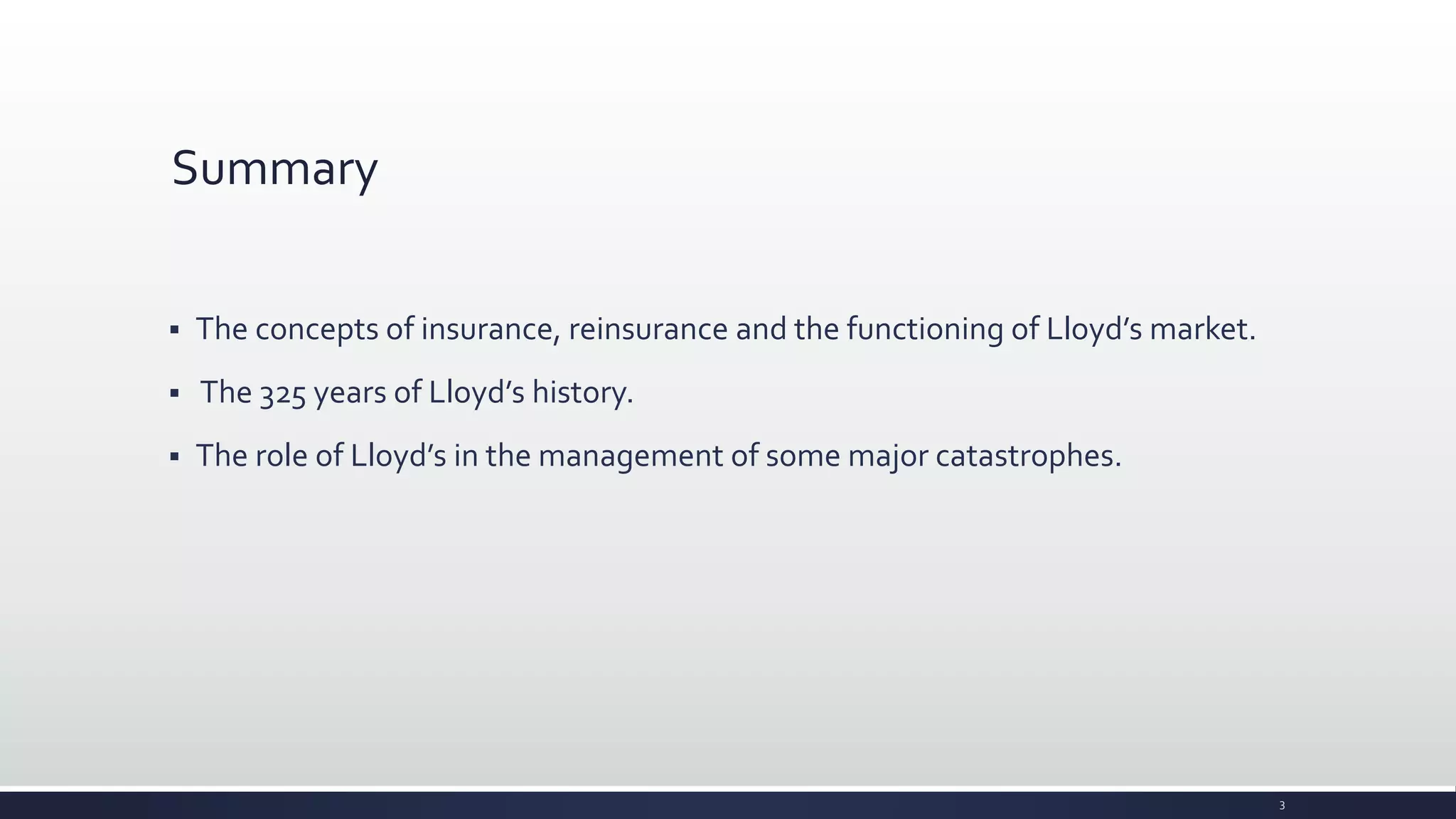 The role of lloyd’s in insurance | PPTX