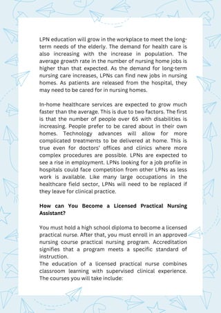 The Role of LPNs in Healthcare Teams by Practical Nursing Programs ...