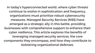 Managed Security Services — Cyberroot Risk Advisory | PPT