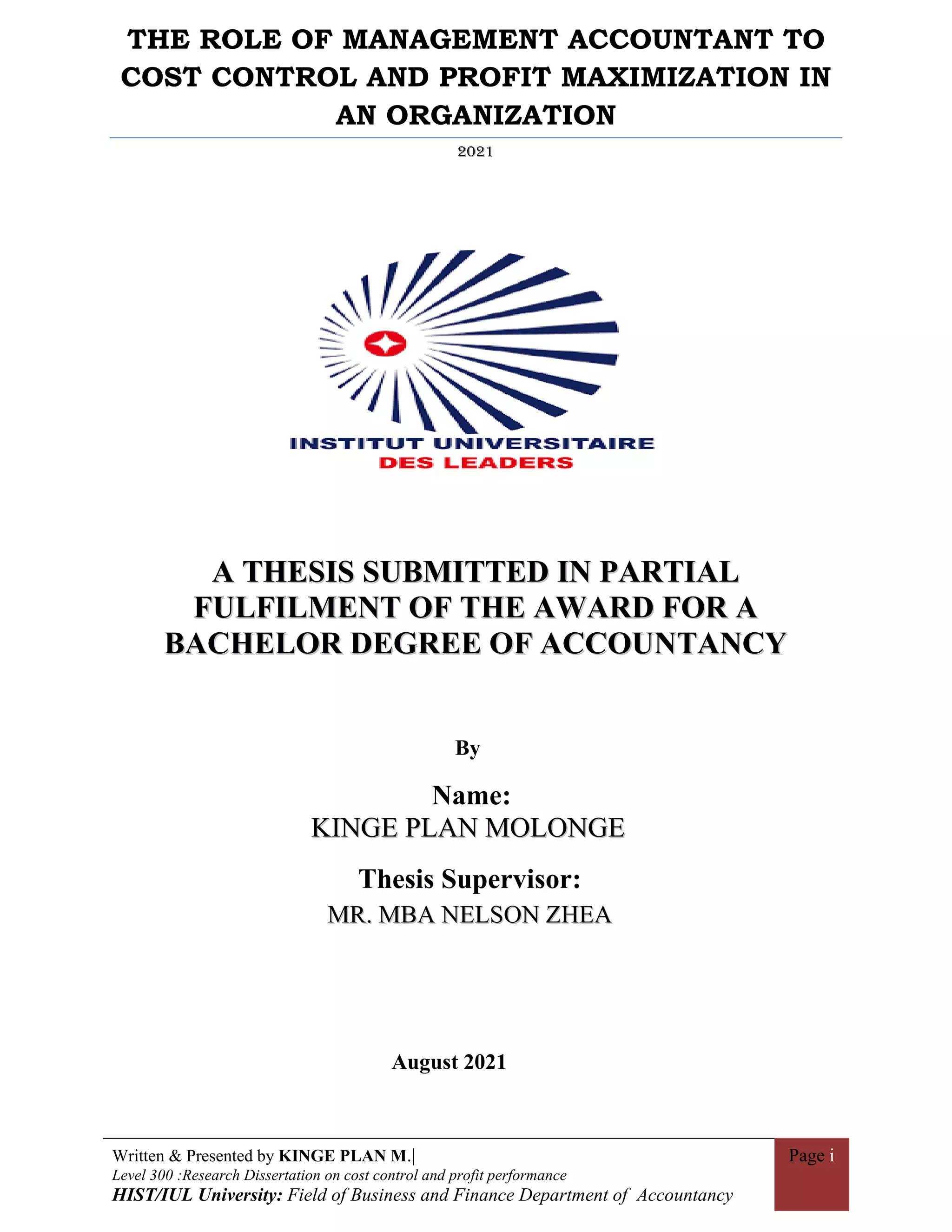 THE ROLE OF MANAGEMENT ACCOUNTANT TO COST CONTROL & PROFIT MAXIMISATION.pdf