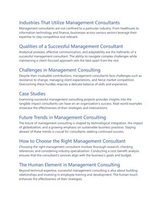 (The Role of Management Consultants.pdf) | PDF | Management Consulting ...