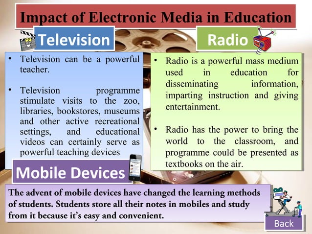The Role of Mass Media in Education | PPT