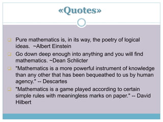 The Role of Mathematics In Human Daily Life | PPT