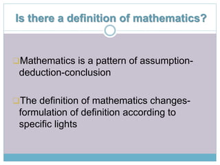 The Role of Mathematics In Human Daily Life | PPT