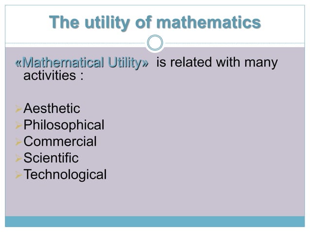 The Role of Mathematics In Human Daily Life | PPT