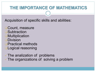 The Role of Mathematics In Human Daily Life | PPTX