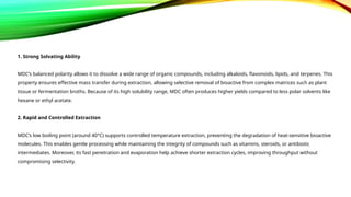 MDC’s Role in Enhanced Recovery of Bioactive Ingredients | PPTX