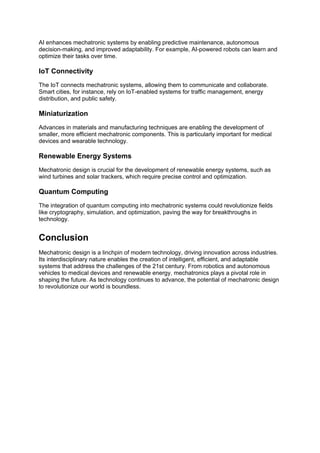 The Role of Mechatronic Design in Advanced Technologies.docx