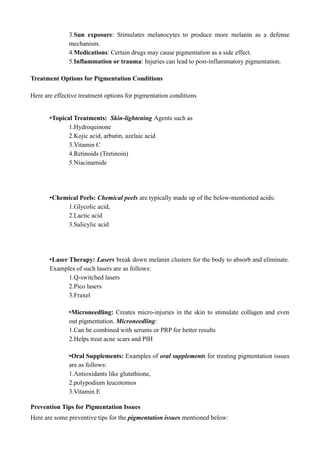 The Role of Melanin in Skin Pigmentation: Types and Treatment Options | PDF