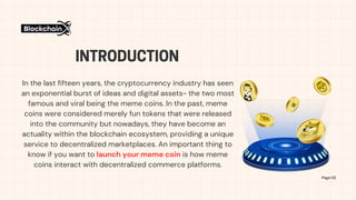 The Role of Meme Coins in Decentralized Marketplaces | PPT