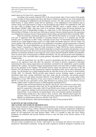 The role of microfinance institutions in poverty reduction and women’s ...