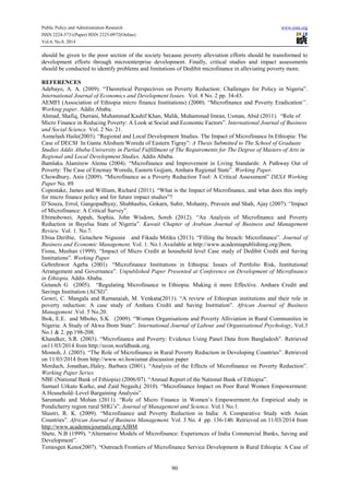 The role of microfinance institutions in poverty reduction and women’s ...