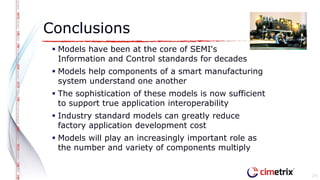 The Role of Models in Semiconductor Smart Manufacturing | PPTX