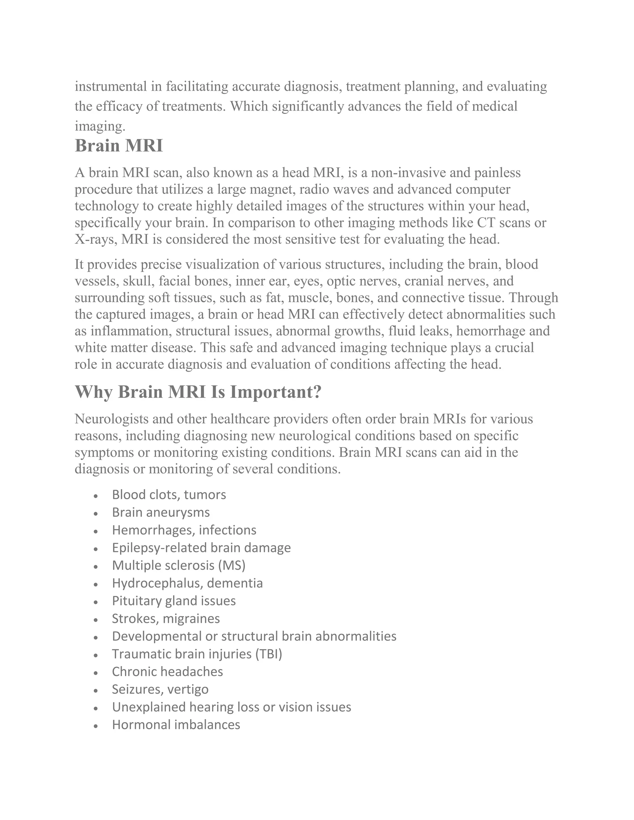 The Role of MRI in Diagnosing Brain Disorders.docx | Brain and Nervous ...