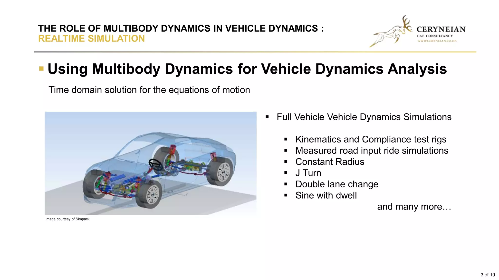 The Role of Multibody Dynamics in Vehicle Dynamics | PPTX