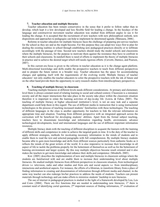 The role of multiple literacies in developing interdisciplinary ...