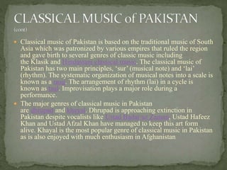 The role of music in pakistani culture | PPTX