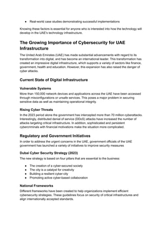 Safeguarding UAE's Digital Infrastructure: Network Security | PDF
