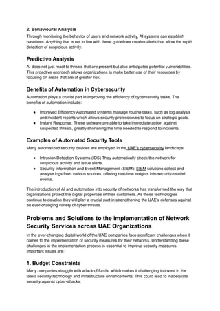 Safeguarding UAE's Digital Infrastructure: Network Security | PDF