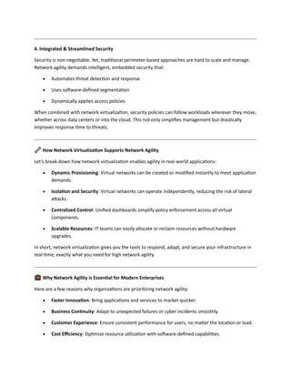 The Role of Network Virtualization in Achieving True Network Agility | PDF