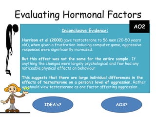 The role of neural and hormonal factors in aggression | PDF