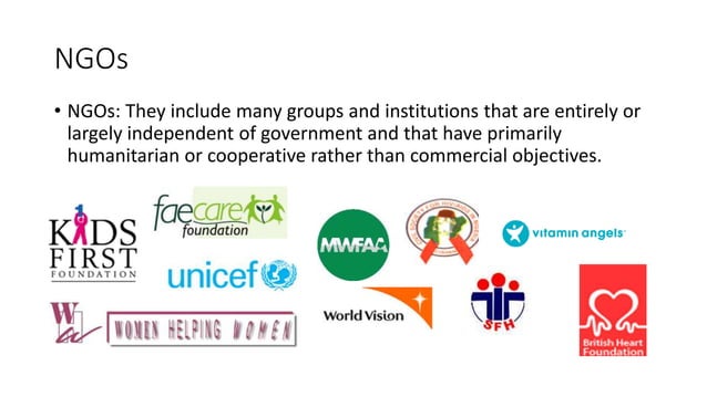 THE ROLE OF NGO & CBOs | PPTX | Non-Profit Organizations | Industries