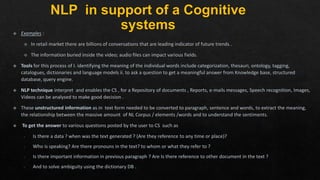 NLP in Cognitive Systems | PPT